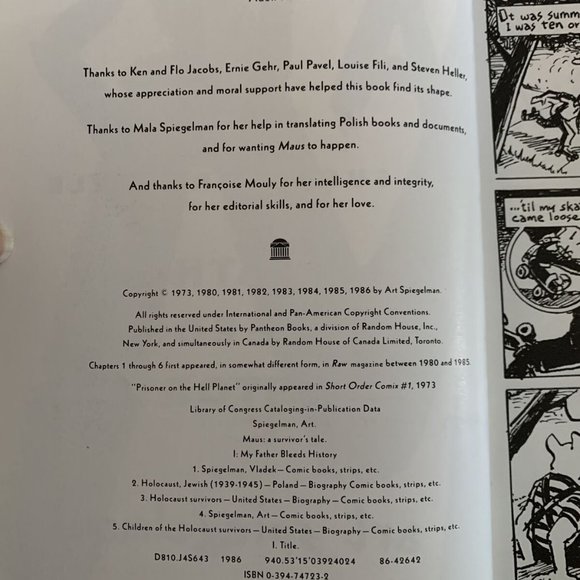 MAUS | Other | Maus Volumes I And Ii Art Spiegelman 986 1991 Banned ...